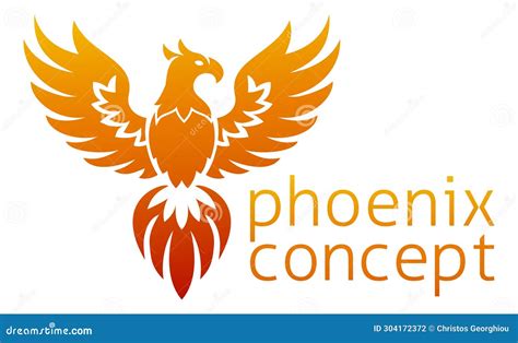 Phoenix Fire Bird Rising Wings Spread Eagle Stock Illustration Illustration Of Rising Phoenix