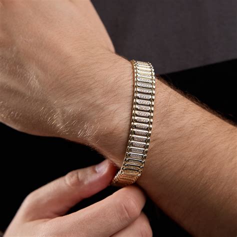 3 Ctw Round Lab Grown Diamond Railroad Fashion Bracelet 8 5 Inches
