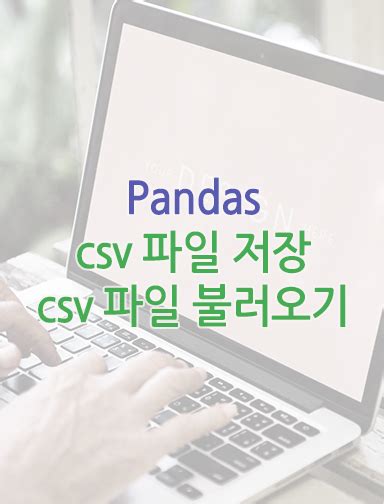 판다스 pandas csv 파일 저장하고 불러오기 to csv read csv 함수