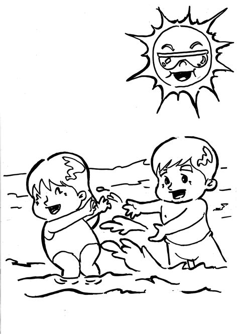 Dibujos De Playa Naturaleza Para Colorear Y Pintar P Ginas