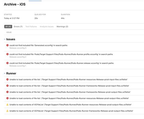 Ios Xcode Cloud Build From Flutter Project Unable To Find Included File Generatedxcconfig