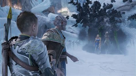 God of War Ragnarök Atreus finishes the mask Sif reacts to Aesir