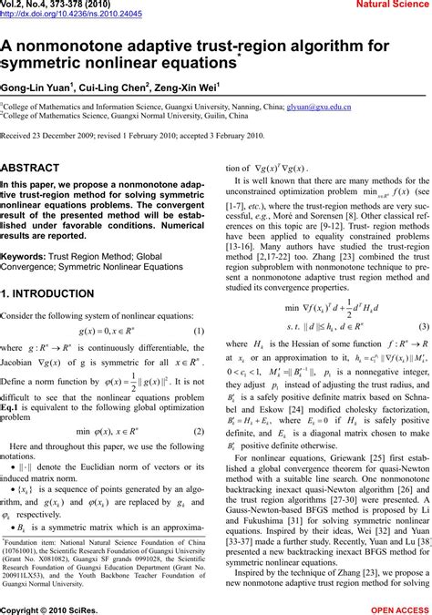 a nonmonotone adaptive trust region algorithm for symmetric nonlinear equations