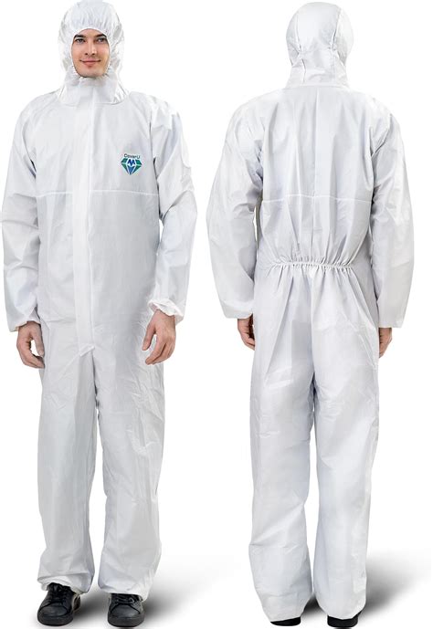 SAS Safety 6938 Moon Suit Nylon Cotton Coverall Large White