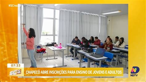 Chapecó abre inscrições para ensino de jovens e adultos e Balcão de
