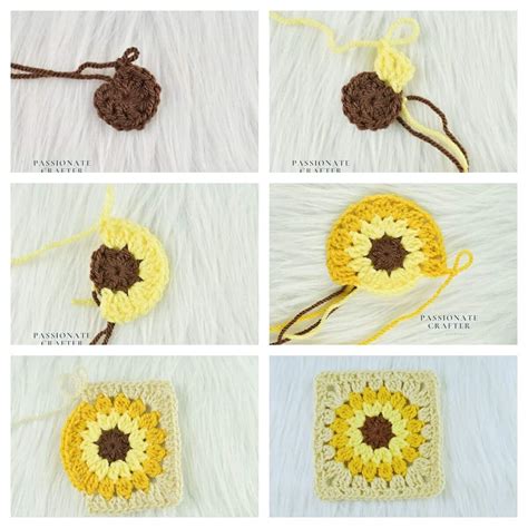 How To Crochet A Sunburst Granny Square Free Crochet Tutorial