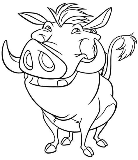 El Rey León para colorear PEPE LT