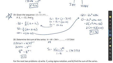 Precalc Day Sequence And Series Review Day Youtube