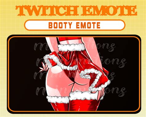 Christmas Booty Twitch Emote Thicc Booty Emote Thicc Emote Etsy