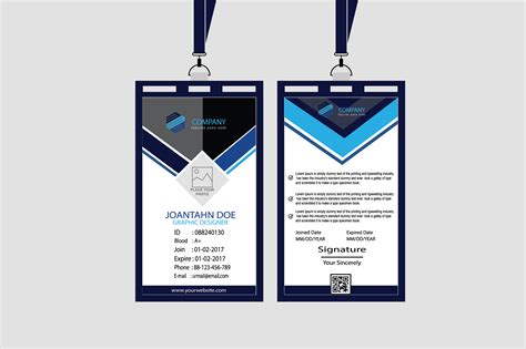Modern Employee ID Card Design Template Graphic By Designservicesworld