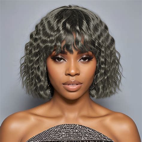 Amazon Short Gray Pixie Cut Wigs For Black Women Salt And Pepper