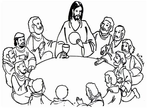 The Last Supper Coloring Page Lovely Jesus Sharing Bread And Wine In