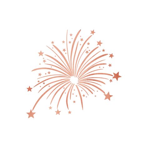 Copper Metallic Star Firework 13219871 PNG