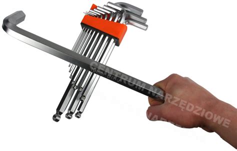 KLUCZE IMBUSOWE HEX DŁUGIE Z KLULKĄ 2 19mm 13szt M66429 MB Narzędzia