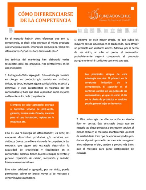CÓMO DIFERENCIARSE DE LA COMPETENCIA