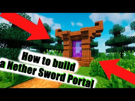 Minecraft How To Build A Nether Sword Portal YouTube