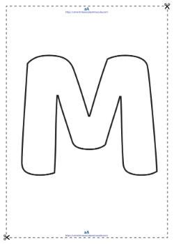 ᐅ Letra M Mayúscula Estilo Globo Para ImprimirPDF 2024
