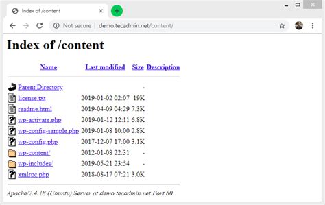 how to disable directory listing in apache tecadmin