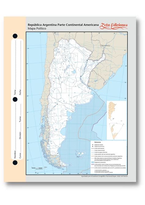 Mapa Escolar República Argentina Político x40 unidades
