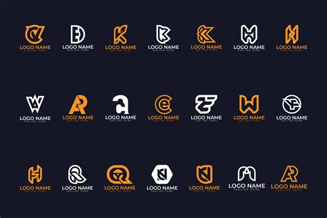 Monogram Letter Mark Logo Design Set Afbeelding Door Nicer Mind