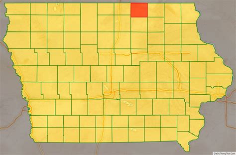 Map of Mitchell County Iowa Địa Ốc Thông Thái