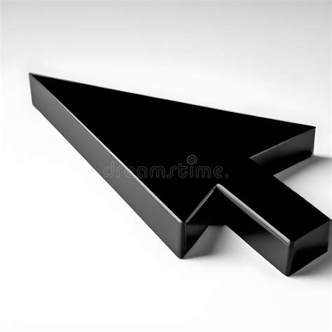 3d Computer Mouse Cursor Arrow Icon Stock Illustration Illustration