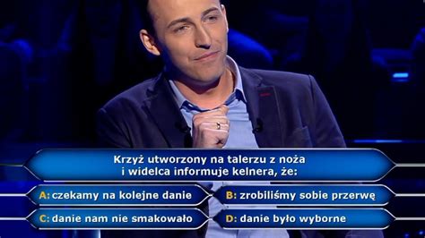 Milionerzy Krzyż z noża i widelca Pytanie o savoir vivre TVN24