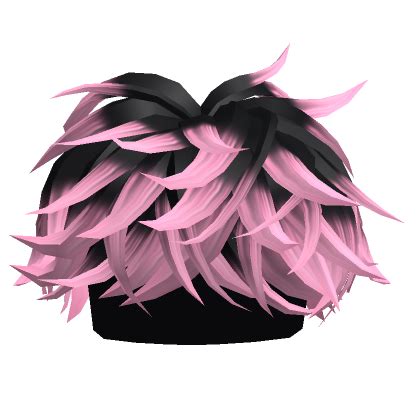 Pelo Medio Esponjoso Negro A Rosa Roblox