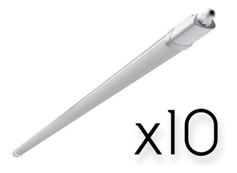 Pack X 10 Listón Estanco Led Integrado 45w 150cm Día Alic