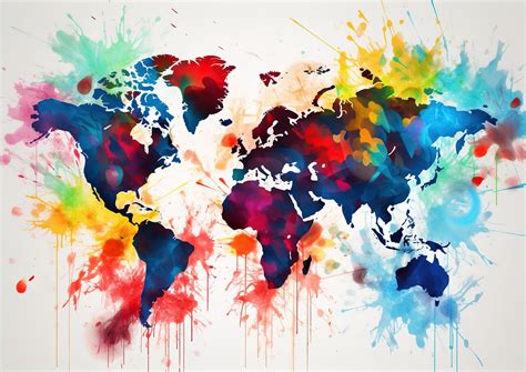 Mapa De World Map Colorful Mapas De Ciudades Y Mapas Mundiales Para