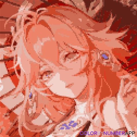 New Pixel Art Of Yae Miko With Before And After Genshin Impact HoYoLAB