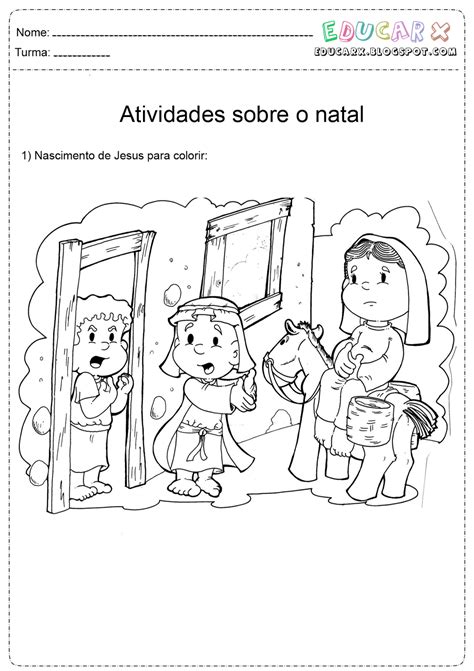 Educar X Colorir Natal Nascimento De Jesus Cristo