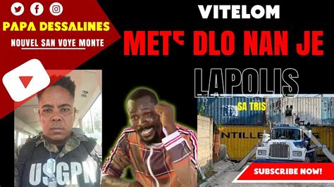 Chèf gang Vitelom mete dlo nan je lapolis moun belvil reponn Vitelom