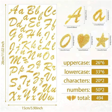 Sheets Vinyl Alphabet Letter Sticker Cursive Alphabet Letter Vinyl