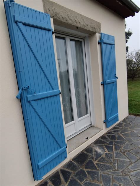 Pose De Volets Battants Alu Bleu Dinan 22