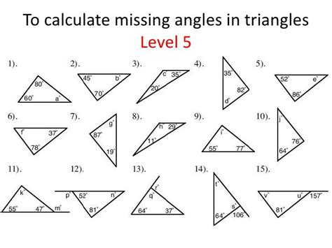 angles in triangles worksheet