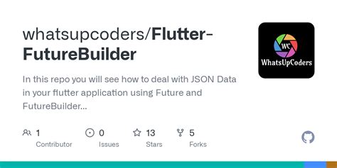 GitHub Whatsupcoders Flutter FutureBuilder In This Repo You Will See