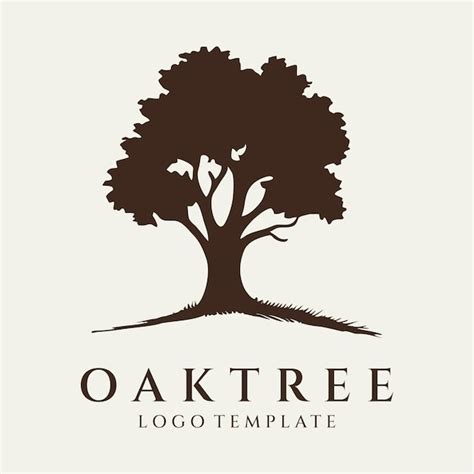 Premium Vector Oak Tree Logo Design Vector Illustration