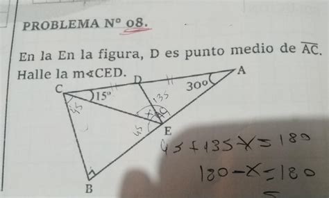 Ha PROBLEMA N 08 En La En La Figura D Es Punto Medio De AC Halle La