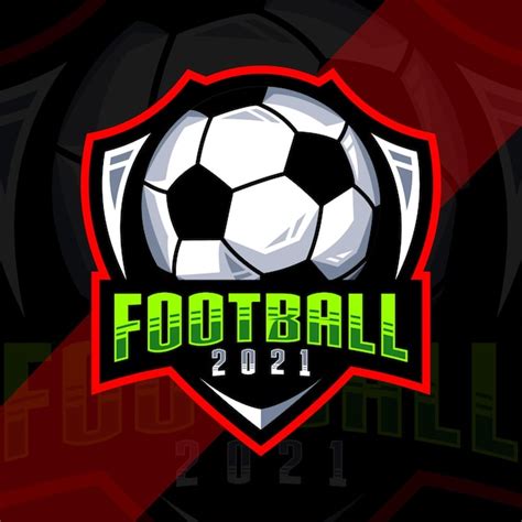 Fußball fußball logo design vorlage Premium Vektor