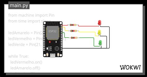 semáforo s botão wokwi esp32 stm32 arduino simulator