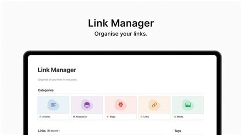 Notion Link Manager Template 2022 Pro Template Market