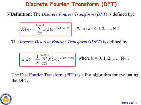 chapter 2 discrete fourier transform dft ppt download