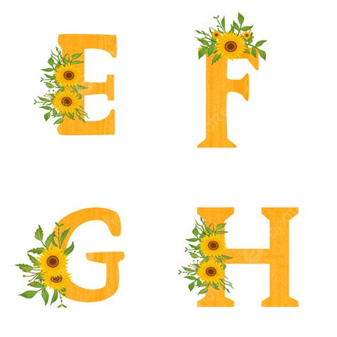 Alphabet Letters Flower Hd Transparent Hand Drawn Letter Flower