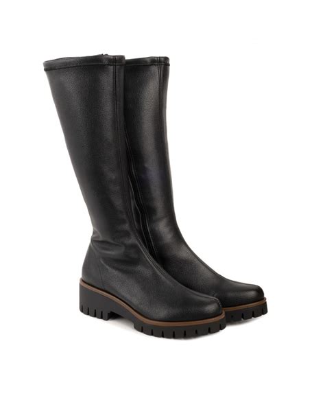 Botas Montaña Tacón Piel Beige PERA LIMONERA