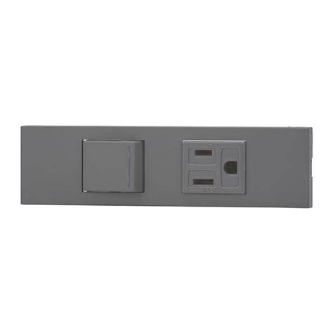 JIMBO NK KAG家具機器用ガイドランプ付きスイッチ3路接地コンセントセット SG色 KAG 2540 38160 00164