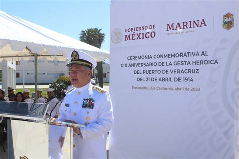 Marina a través de la Armada de México conmemora el CIX Aniversario de