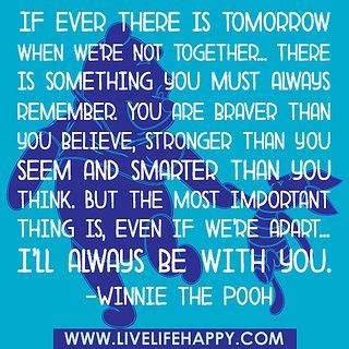 A Quote From Winnie The Pooh That Says If Ever There Is Tomorrow