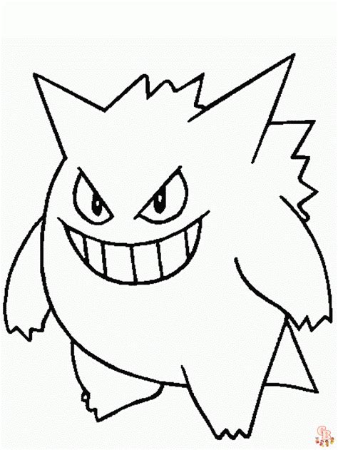 Explora el emocionante mundo de las páginas para colorear de Gengar
