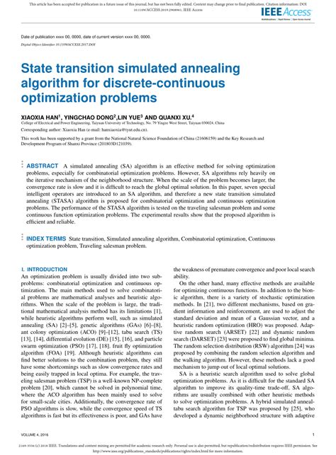 pdf state transition simulated annealing algorithm for discrete continuous optimization problems